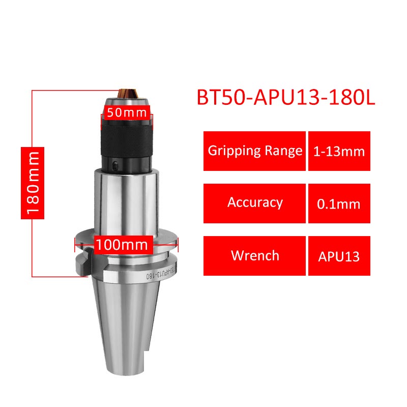 BT50-APU13-180L Drill Bit Collet Chuck Three-jaw Fastening for CNC Mac – Da Blacksmith