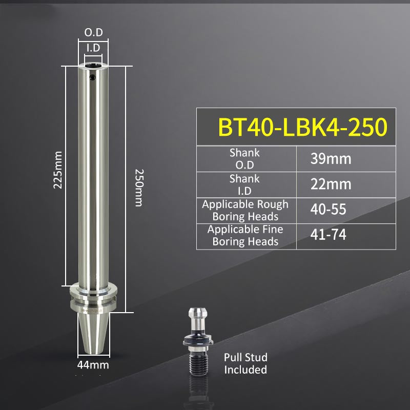 BT40-LBK4-250L High-Precision Boring Tool Holder Shank CNC Lathe Borin ...