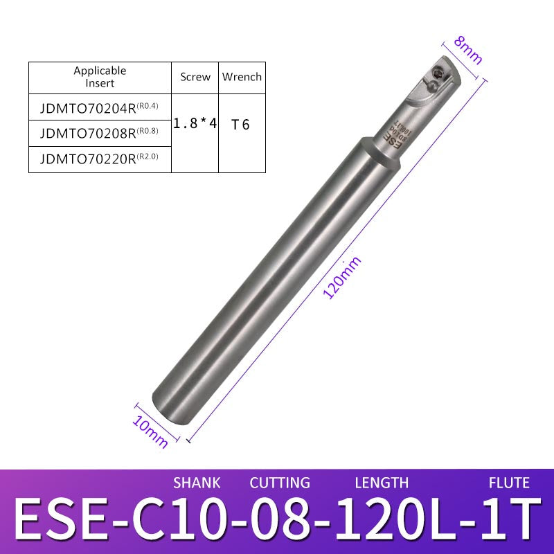 ESE C10-8-100-1T Machining Center Milling Cutter Tool Holder for Small ...